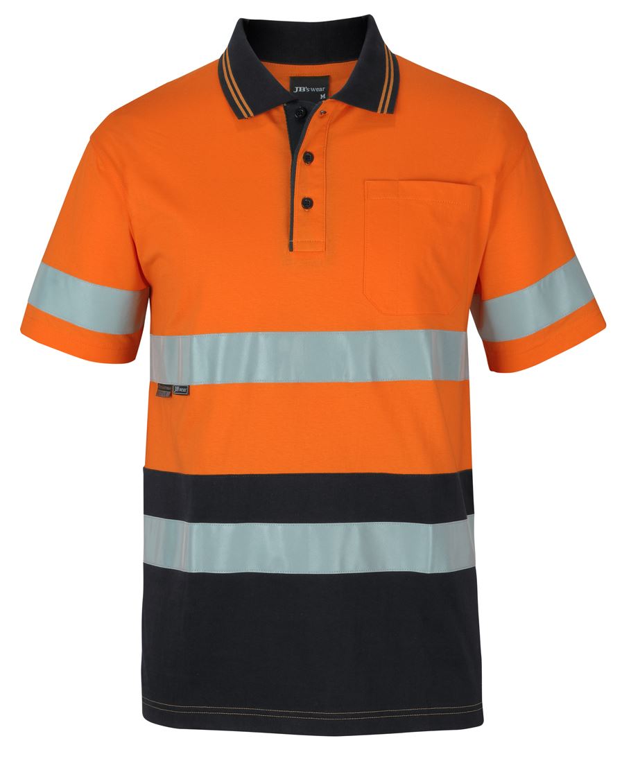 JB's HV (D+N) S/S COTTON POLO ORANGE/NAVY – Impact Apparel and Merch