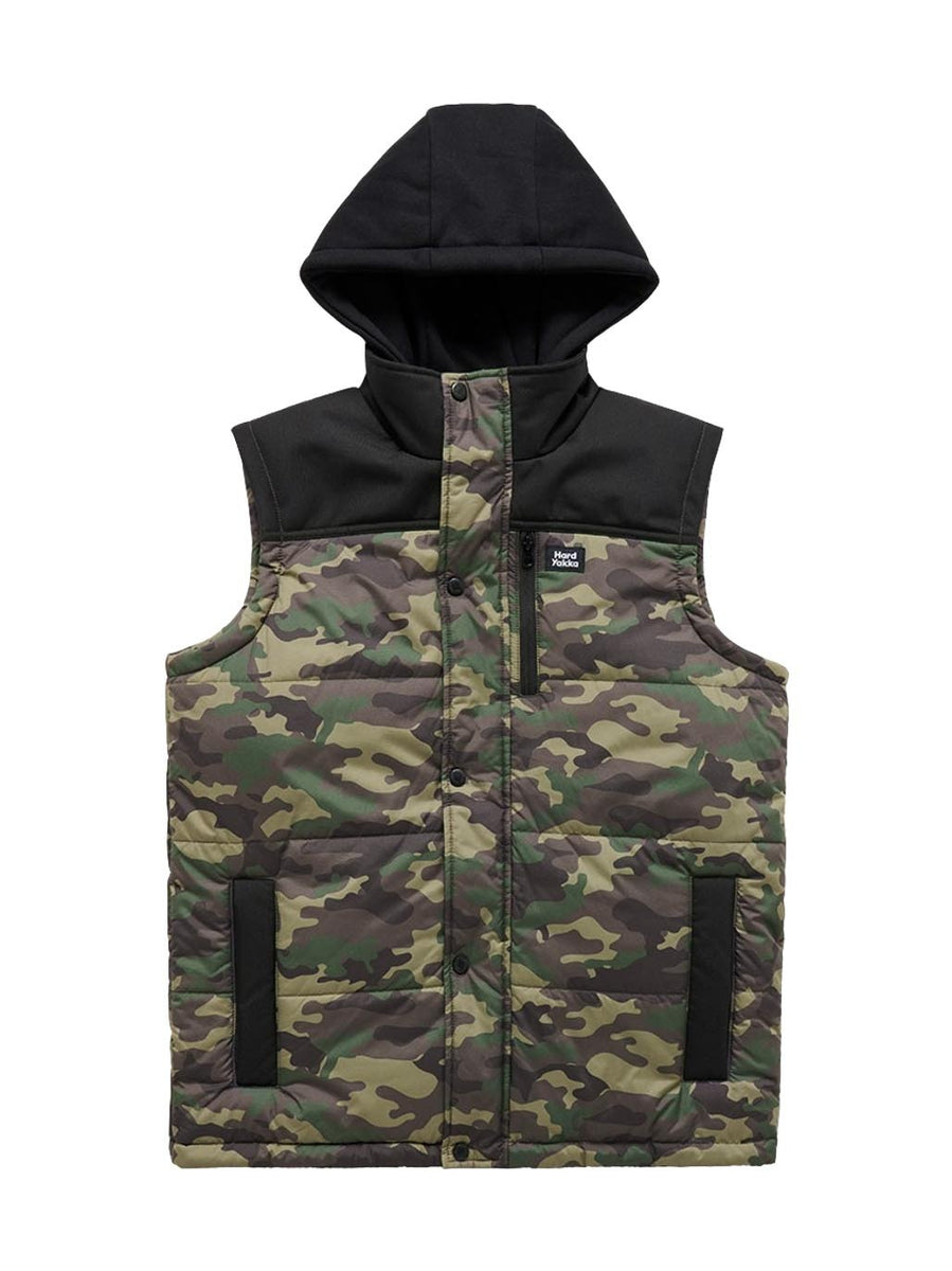 3056 - CAMO PUFFER VEST W/HOOD – Impact Apparel and Merch
